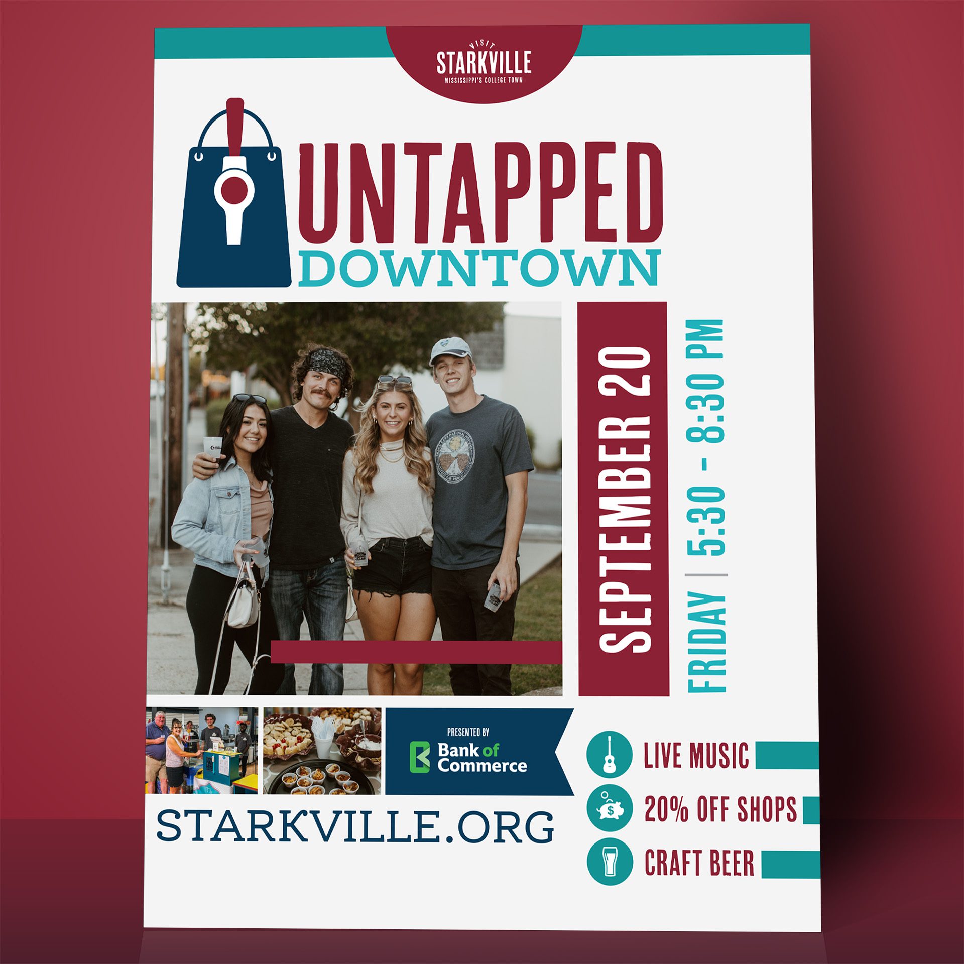 Untapped Down Town Event Poster Design - Kathy Jacobs Design & Marketing