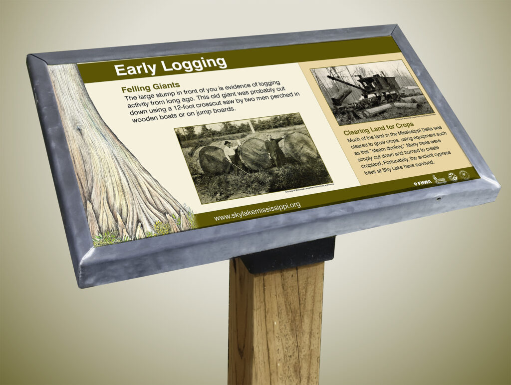 Outdoor Interpretive Sign Design Early Logging - Kathy Jacobs Design ...